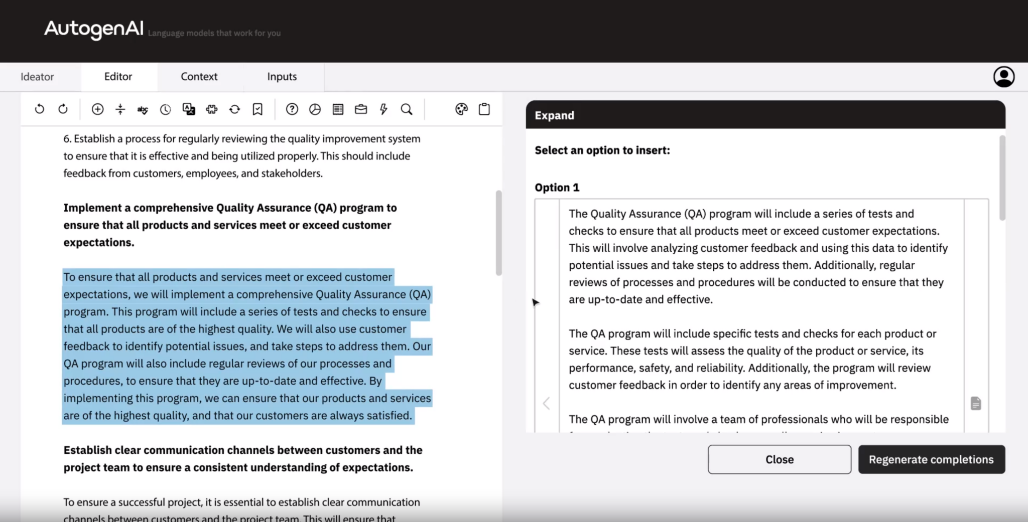 Prototyping and helping to build AutogenAI’s AI-powered bid and proposal writing software - Softwire